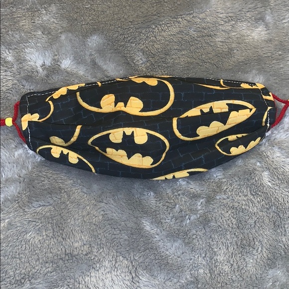 Hand Crafted | Accessories | Fabric Face Mask Dc Comics Batman Logo ...
